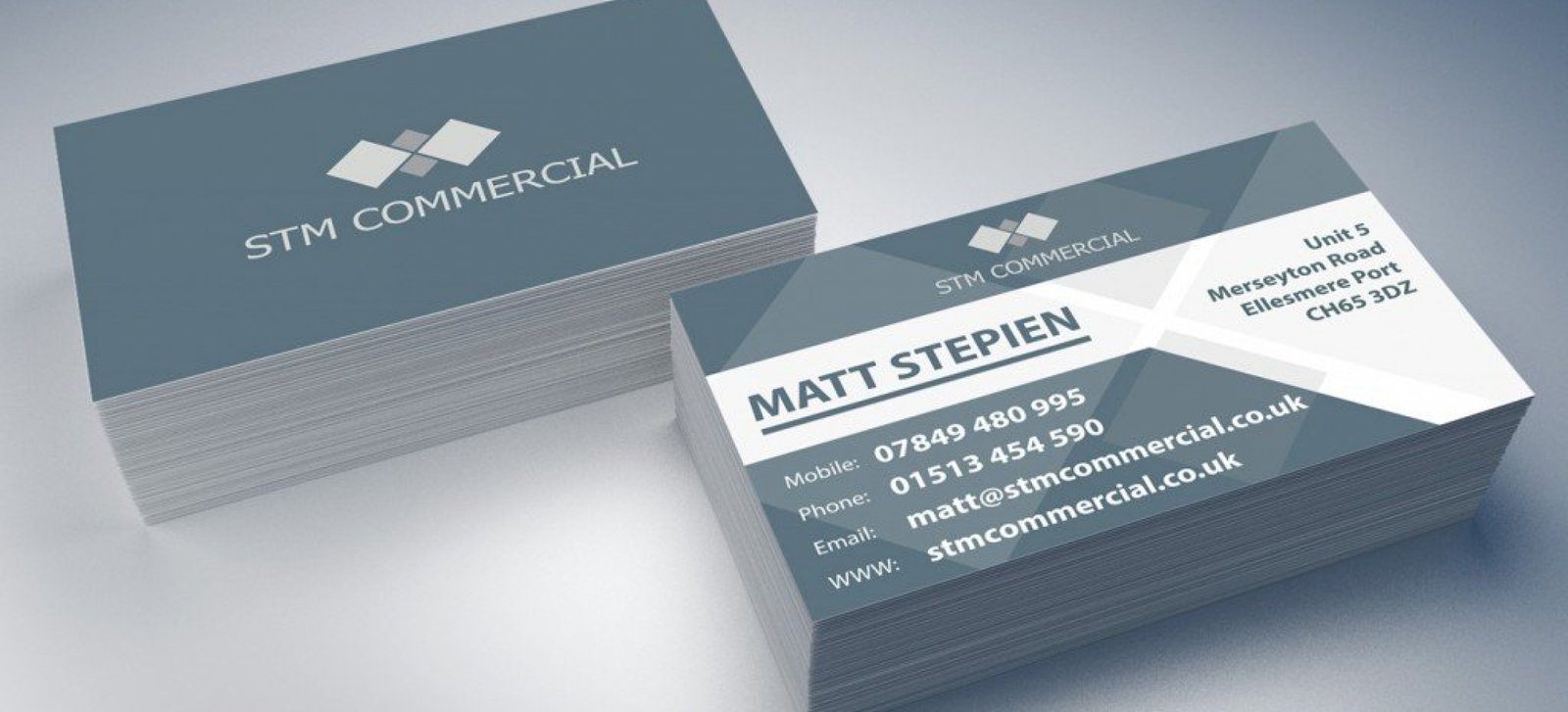 STM Commercial - Business Cards - Web & Graphic Design Agency - Stockport